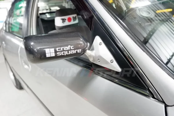 Craft Square Carbon Mirror Set - Great Touring Competition Mirrors JDM Design - KENNY SPORT ...